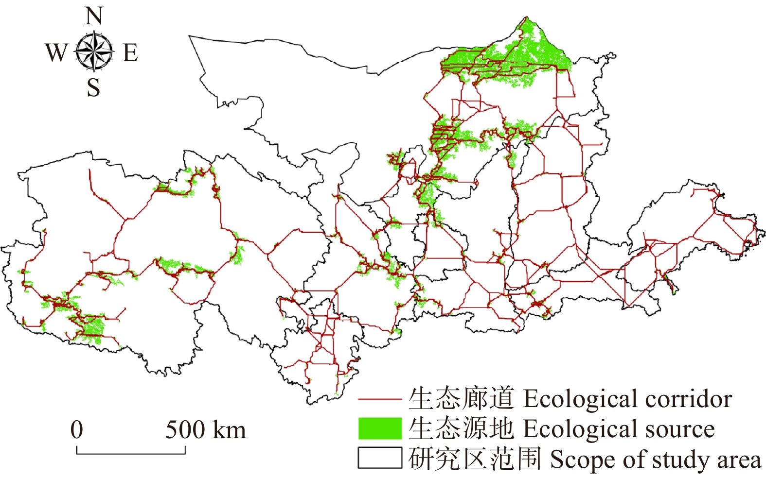 Characteristics of spatial ecological network in the Yellow River Basin ...