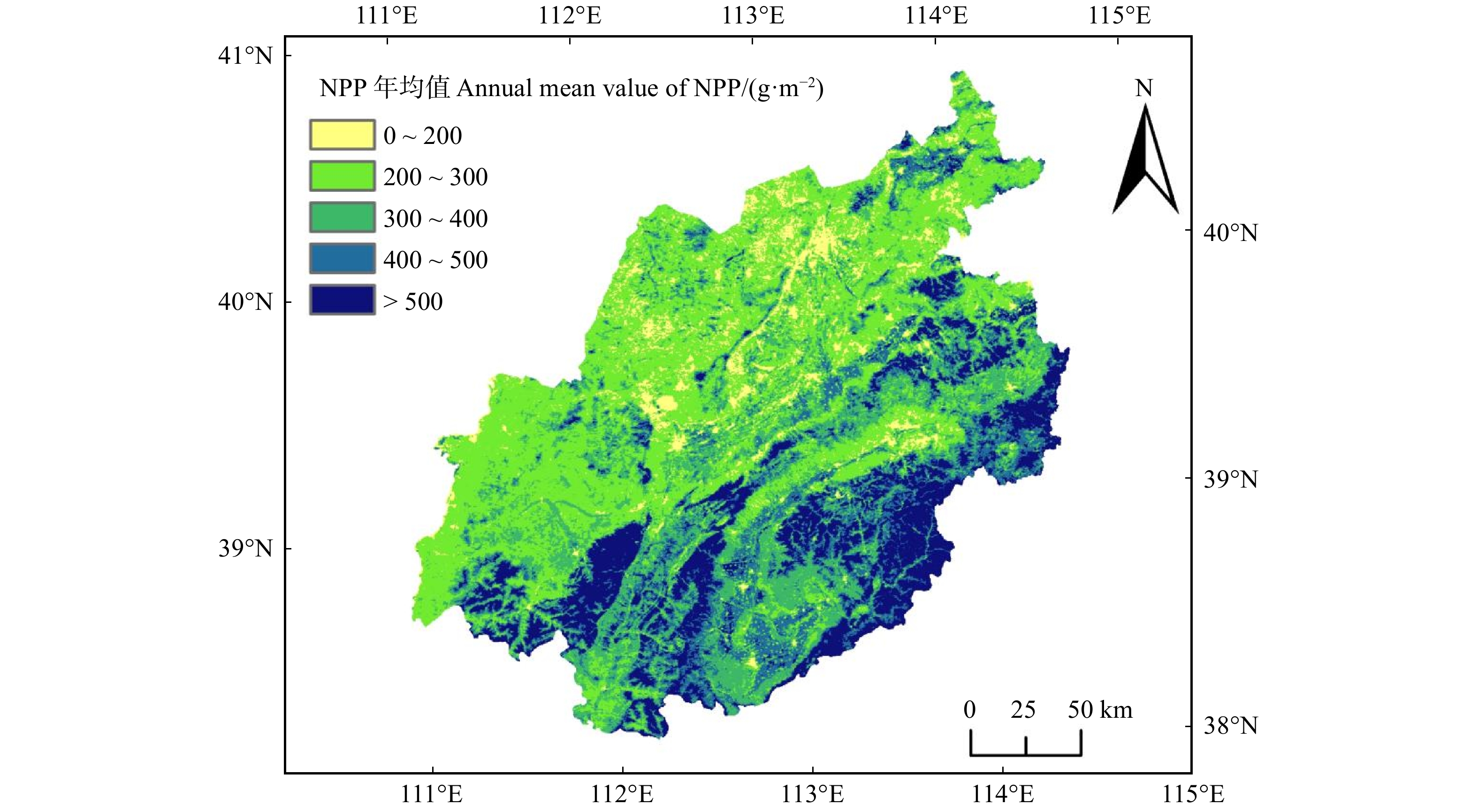 基于改进CASA模型的晋北地区植被NPP时空动态及气候影响研究